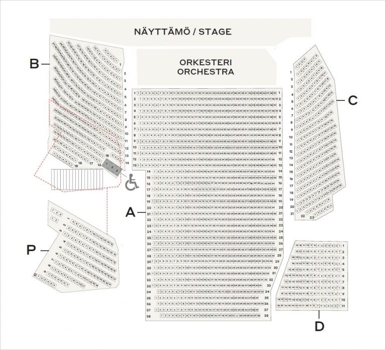The seating plan of Olavinlinna - Savonlinna Opera Festival